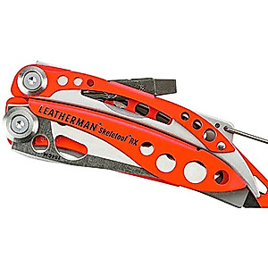 LEATHERMAN, Skeletool RX Multitool with Serrated Knife and Glass Breaker, Red