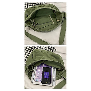 Grunge Bag Hobo Boho Hippie Crossbody Bag Sling Purses for Office Study Shopping Travel Y2k Aesthetic (Black)