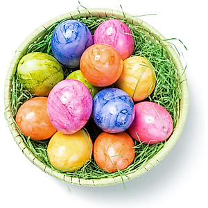 TiurDin Easter Grass Recyclable Shred Paper Basket Filler for Easter Eggs Decor Party Decoration Gift Packaging 200g （7oz.