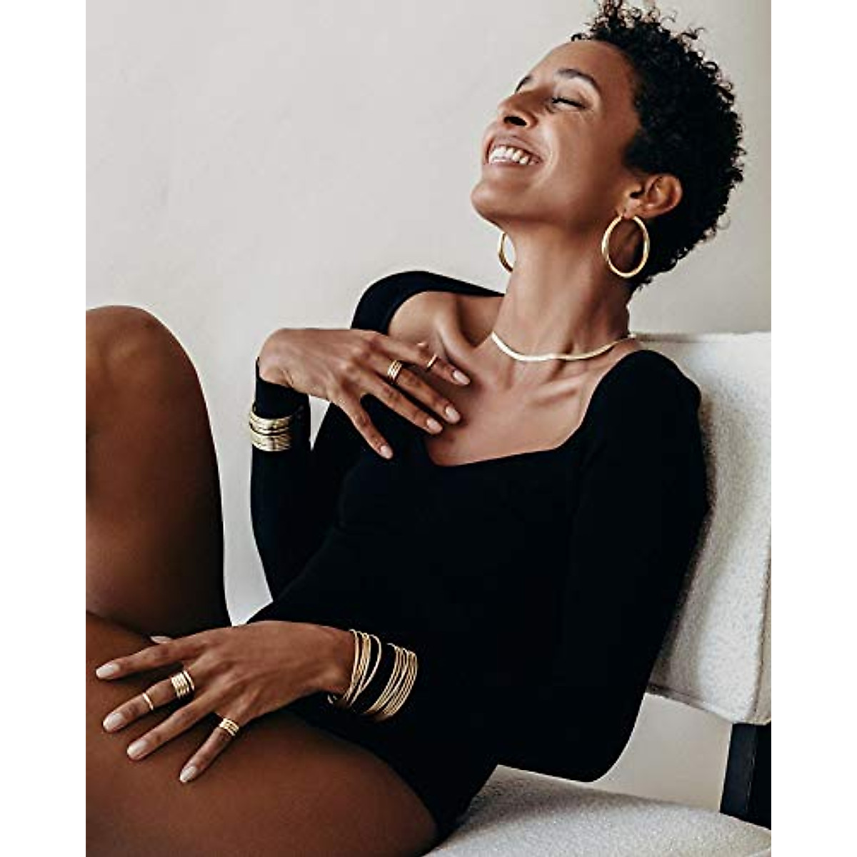 BYCHARI Large Sade Hoops