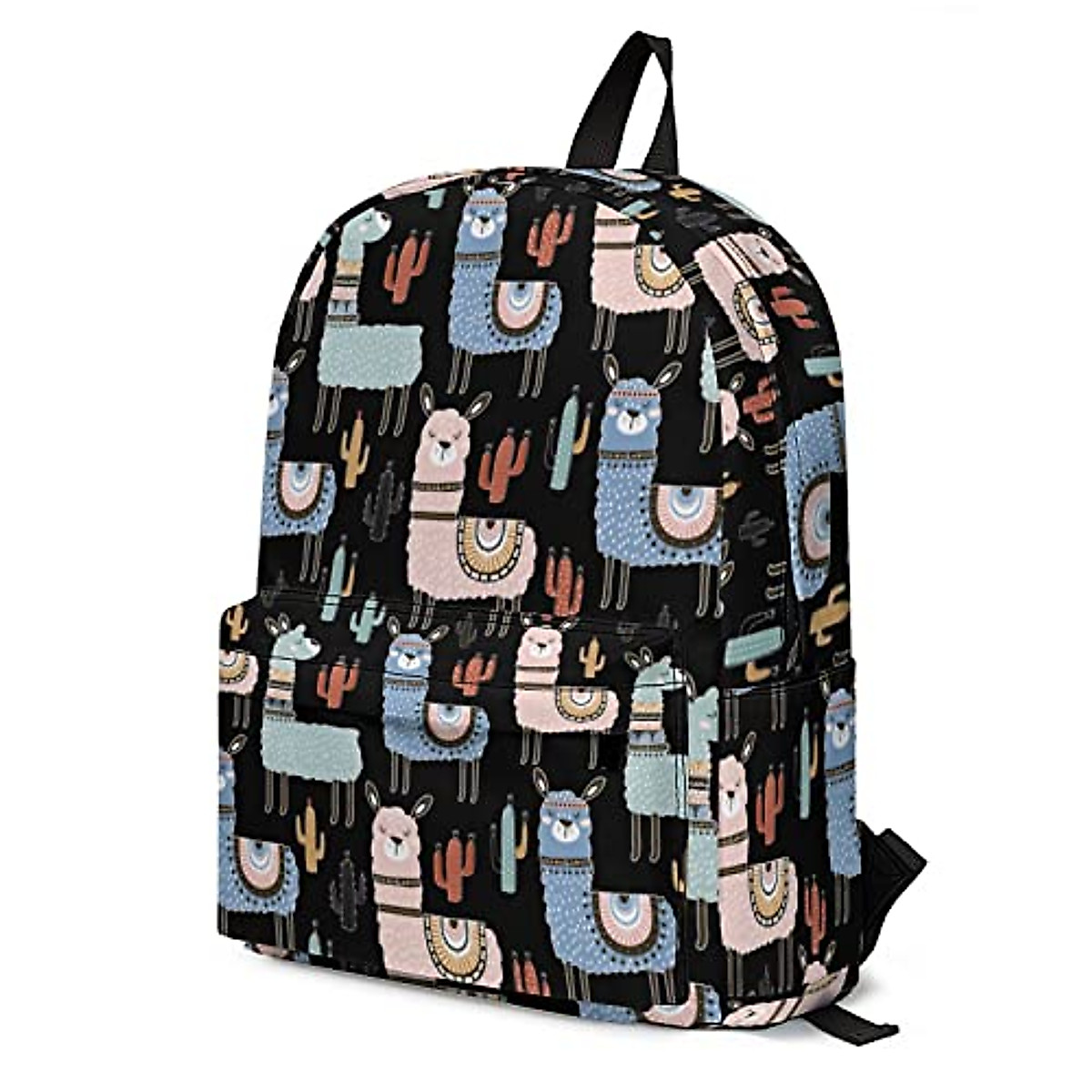 Llama Alpaca Backpack Bookbag Adjustable Shoulder Strap Daypack Travel Hiking Camping Backpacks for Women Teens