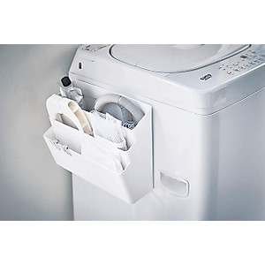 YAMAZAKI home 4443 Magnet Organizer-Hanging Wall Storage Basket Holder, One Size, White