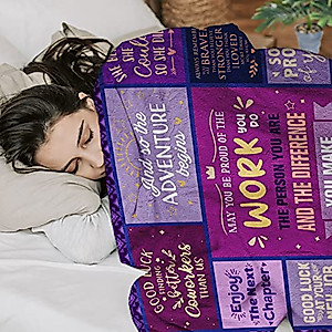 Dfaqehk New Job Gift for Women, Congratulation Mothers Day Promotion Gifts for Women, Gift for Coworker Leaving for New Job, Job Promotion Gifts Throw Blanket 60 x 50 Inch
