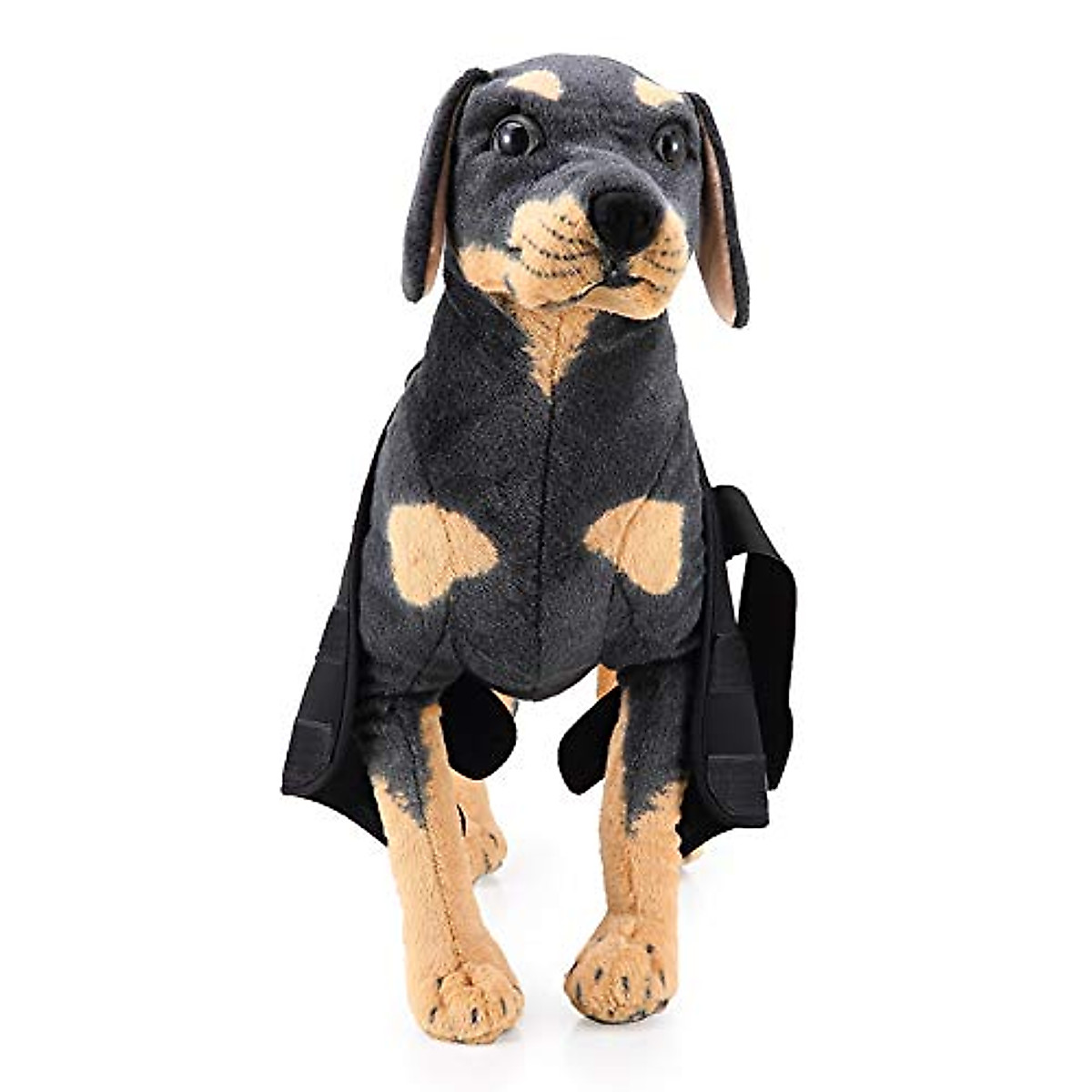 Ranphy Dog Recovery Sleeve Canine Front Leg Brace Elbow Protector Dog Hock Joint Wrap with Shoulder Strap Pet Injury Protective Cover for Preventing Arthritis Recovering Ankle Protector Black Size S