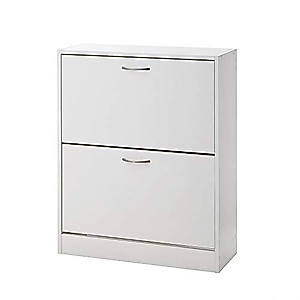 Yak About It - White Double Door Shoe Cabinet