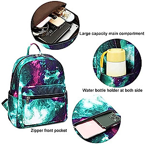 Bluboon Girls Mini Backpack Womens Small Backpack Purse Teens Cute Galaxy Travel Backpack Casual School Bookbag (Galaxy)