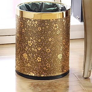 ZYJBM Table Bathroom Trash Bin Garbage Room Basket Wastebasket Trash Can Kitchen Desk Dumpster Household Merchandises