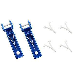 RLECS Vacuum Head Handle 2PCS Blue Color Vacuum Pool Brush Handle Universal Replacement Parts with V Clips and Pins for Swimming Pool Spa Vacuum