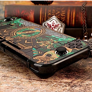 Tscope Protective Case for Nintendo Switch, for Zelda Tears of The Kingdom Hard Shell Dockable Anti-Scratch Shockproof Slim Cover for NS Consolo Joy-con (Switch Black)