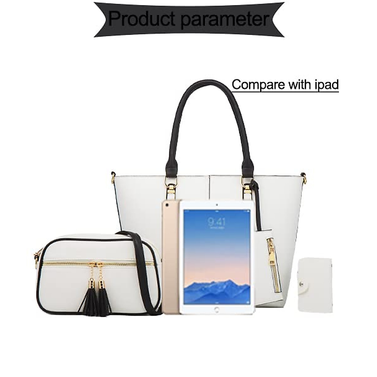 Handbags for Women Fashion 2022, Large Capacity Crossbody Handbags 4pcs Purse Set, Hobo Bags for Ladies Soft Leather Totes for Women, Designer Shoulder Bag Top Handle Satchel, Wallet Mother's Day Gift