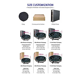 AFGZQ 360 Degree Photo Booth Wedding Event Slow Motion Spin Camera Selfie Platform Photobooth Studio Prop Video Automatic Turn Machine (Size : 80CM 31.5 in Flight Case)