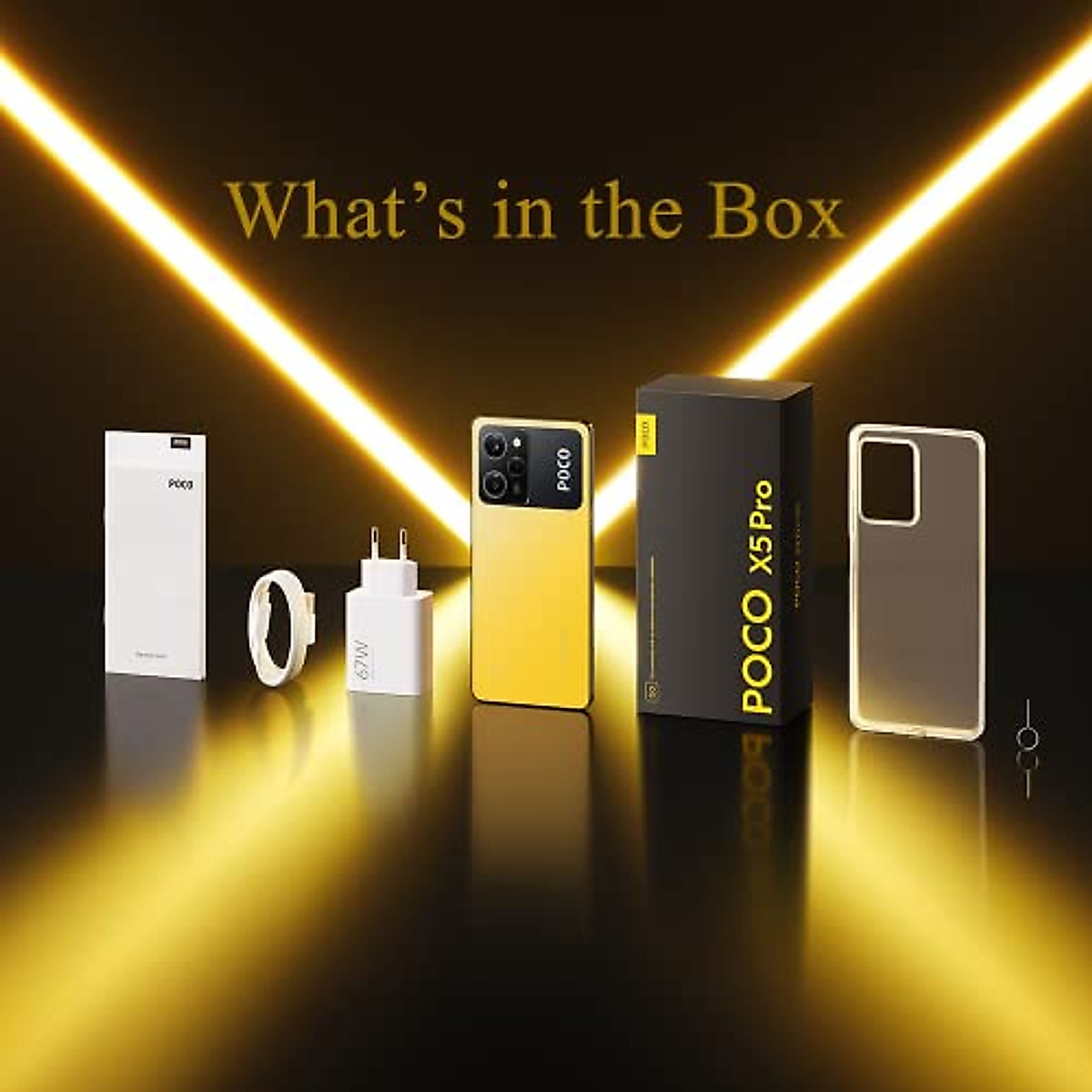 Xiaomi Poco X5 PRO 5G + 4G Volte Global Unlocked 256GB + 8GB GSM 6.67" 108 mp Triple Camera (ONLY Tmobile Mint Tello USA Market) + (Car Fast Car 51W Charger Bundle) (Blue)