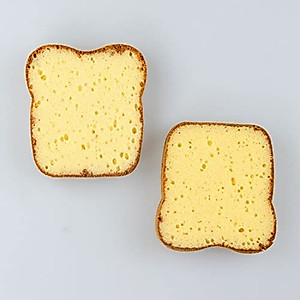 WEEILYAM, 2-Count Fun Toast Dish Washing Compressed Cellulose Sponge for Kitchen Cleaning Supplies