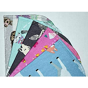 2 Ply Printed Flannel Washable. Llama and Alpaca- Set Napkins 8x8 inches 5 Pack - Little Wipes (R) Flannel