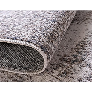 Unique Loom Tuareg Collection Distressed Abstract Traditional Vintage Area Rug, 4 ft x 6 ft, Beige/Brown