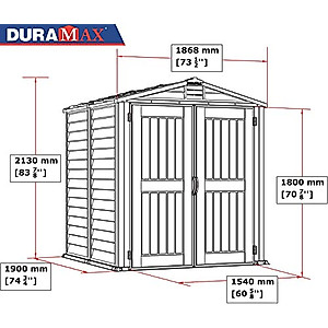 Duramax 30425 Storemate Plus Outdoor Storage Shed, Gray/Dark Gray