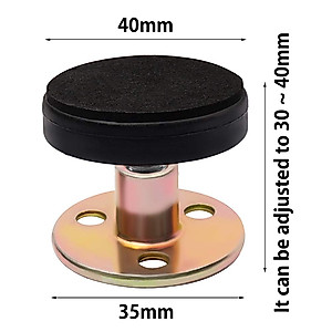 Wedong 4 Pack Anti-Shake Tool, Adjustable Threaded Headboard Stoppers Fixer Prevent loosening Anti-Shake Fixer for Bed Frame,Room Wall,Cabinets, Sofas(30-40mm)