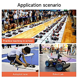 Yahboom AI Robotic Car Chassis kit Autopilot Training Ackerman Structure Learning Teaching Research Python Programming ROS Adults (R2L Standard Ver without Jetson Nano)