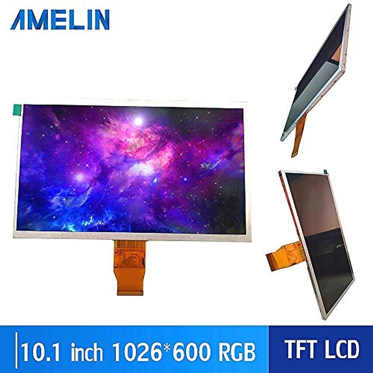 SANZAMELIN 10.1-inch TFT LCD Display 1024 * 600 Resolution RGB Interface IPS Without Backlight