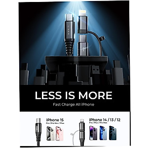 LISEN 54W USB C Car Charger Adapter [Mini & Metal] Cigarette Lighter USB Charger Fast Charging [PD QC 3.0] USBC Car Phone Charger for iPhone 15 Pro Max Plus 14 Samsung Galaxy S24 iPad Pro