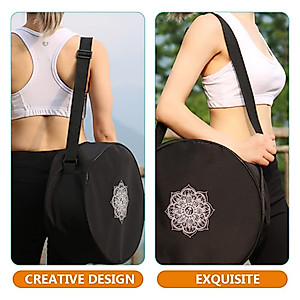 Gatuida Yoga Wheel Bag Yoga Storage Sling Sports Yoga Wheel Storage Sling Sports Accessory Training Handbag Round Design Yoga Bag Yoga Equipment Holder Yoga Studio Accessory Training Bag