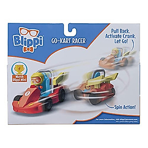 Blippi Go-Kart Racer Pull Back Vehicle - Features Racer Figure - Toys for Kids and Preschoolers