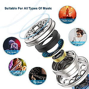 XINLIANG Earbuds Wired Earphones 5 Pack 3.5mm in-Ear Headphones with Microphone for Laptop, Tangle Free Ear Buds for Chromebook, Android, Gaming, Mp3, Cheap Earbuds for Kids School Students