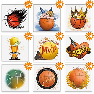 Metker basketball (160 PCS) kids waterproof temporary tattoos,children's temporary tattoo toys,boy face tattoo stickers, boy girl temporary tattoos