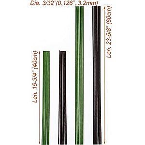 EESC2Y 10-PCs 15-3/4" Bendable Plastic Coated Metal Steel Garden Plant Support Stakes Sticks for Potted House Plants Indoor, Orchid Flower Stakes - Green