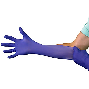 SKIN ARMOUR® Powder-Free Nitrile Medical Exam Gloves, Disposable, Non-Sterile, Textured Finger Tips, Latex-Free, Cobalt Blue (Small (Box of 200))