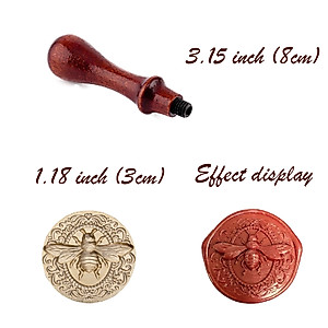Bee Wax Seal Stamp 3D Embossed Bee Stamp Sealing Kit for Wedding Letter Invitation Sealing DIY Decoration