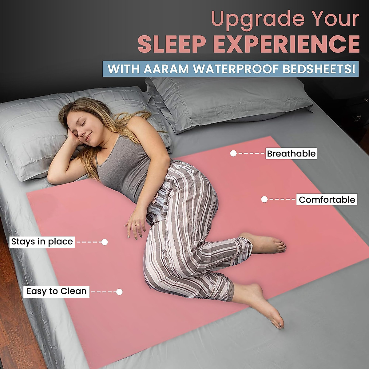 Aaram Ultrasoft Infant Waterproof Dry Rubber Bed Sheet Cover/Toddler Sleeping Mattress Protector/Urine Non-Absorbent Reusable Crib Mat (2 Meter) (78 x 36 Inches) (200 x 90 cm)