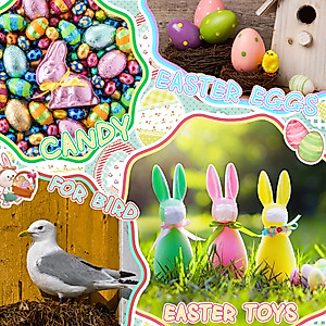 10 Pcs Christmas Artificial Bird Nest Decorating Rattan Birdhouse Nest for Crafts Christmas Thanksgiving Easter Decoration Wedding Patio Garden DIY Terrarium and Spring Vignettes (5.9 Inch)