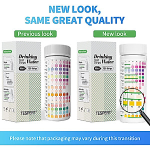 Water Testing Kits for Drinking Water: 125 Strips 16 in 1 Well and Drinking Water Test Kit, TESPERT Water Test Strips with Hardness, pH, Lead, Iron, Copper, Chlorine, and More