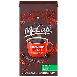 McCafe Premium Roast Decaf Ground Coffee (12oz Bags, Pack of 6)