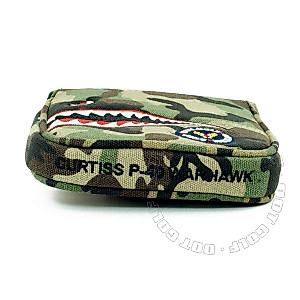 Fighter Plane High-MOI Mallet Putter Headcover, Heel Shaft, Camouflage, Golf Head Cover