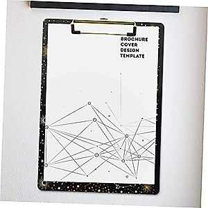 3pcs Portable Clip Document Fashion Paper Exam Low Convenient Pattern Practical Storage Teacher for Office Board Writing Decorative Clipboards with File