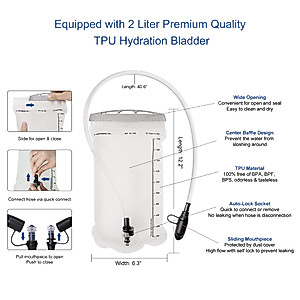 Running Hydration Vest, 5.5L Running Vest for Women Men with 2L TPU Water Bladder,Hydration Backpack for Hiking Marathon Race