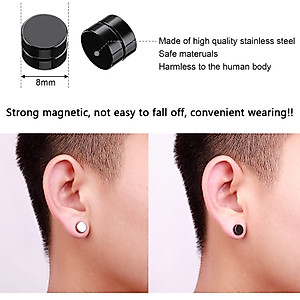 11 Pairs Non-pierced Earrings Set for Men Women Cross Titanium Steel Hoop Dangle Clip On Earring