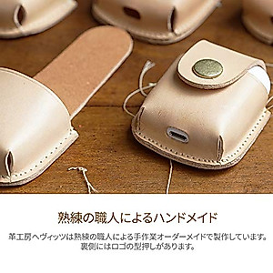 Hevitz Italian Genuine Leather Semi-Aniline AirPods Case, Blue