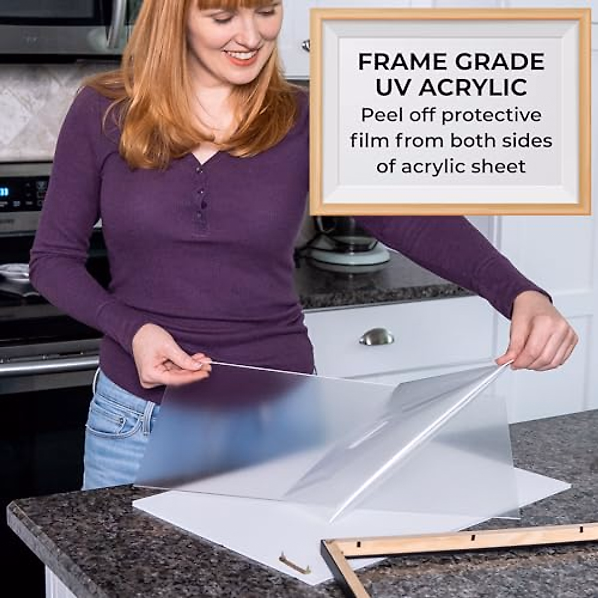 6x8 Frame Blue Solid Wood Picture Frame Width 1.125 Inches | Interior Frame Depth 0.5 Inches | Mangrove Bohemian Photo Frame Complete with UV Acrylic, Foam Board Backing & Hanging Hardware