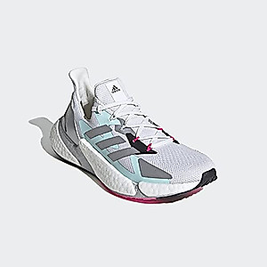 adidas womens X9000L4,Crystal White/Silver,8 M US