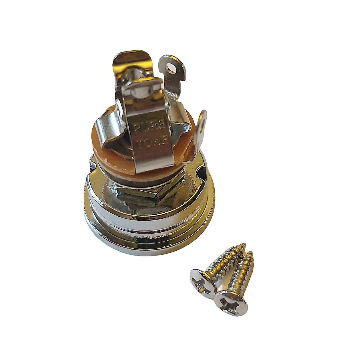 Chrome Electrosocket Jackplate with Pure Tone Full-contact Output Jack