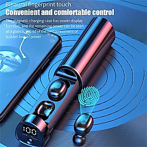 Wireless Headphones TWS Bluetooth 5.2 Earphones Stereo Headset Sport Earbuds with Microphone Flashlight for Smartphone. Pine