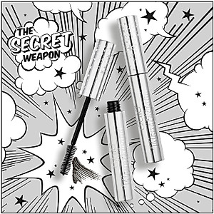 Ciaté London Wonderwand Mascara, Volumising & Lengthening Mascara, Carbon-Black Effect, Vegan, Fiber-Free for Full Effect, Adds Lash Volume & Curl, with Deep black Finish, 1 Count