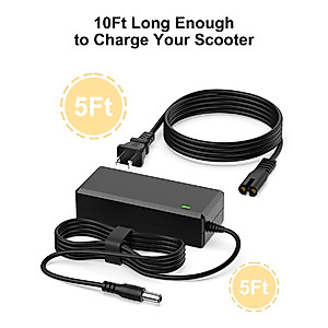 42V 2A Charger Replacement for Electric Scooter Compatible with GOTRAX GXL V2, G2, G3, G4, Apex, Glider, XR Elite, XR Ultra 36V Lithium-ion Battery