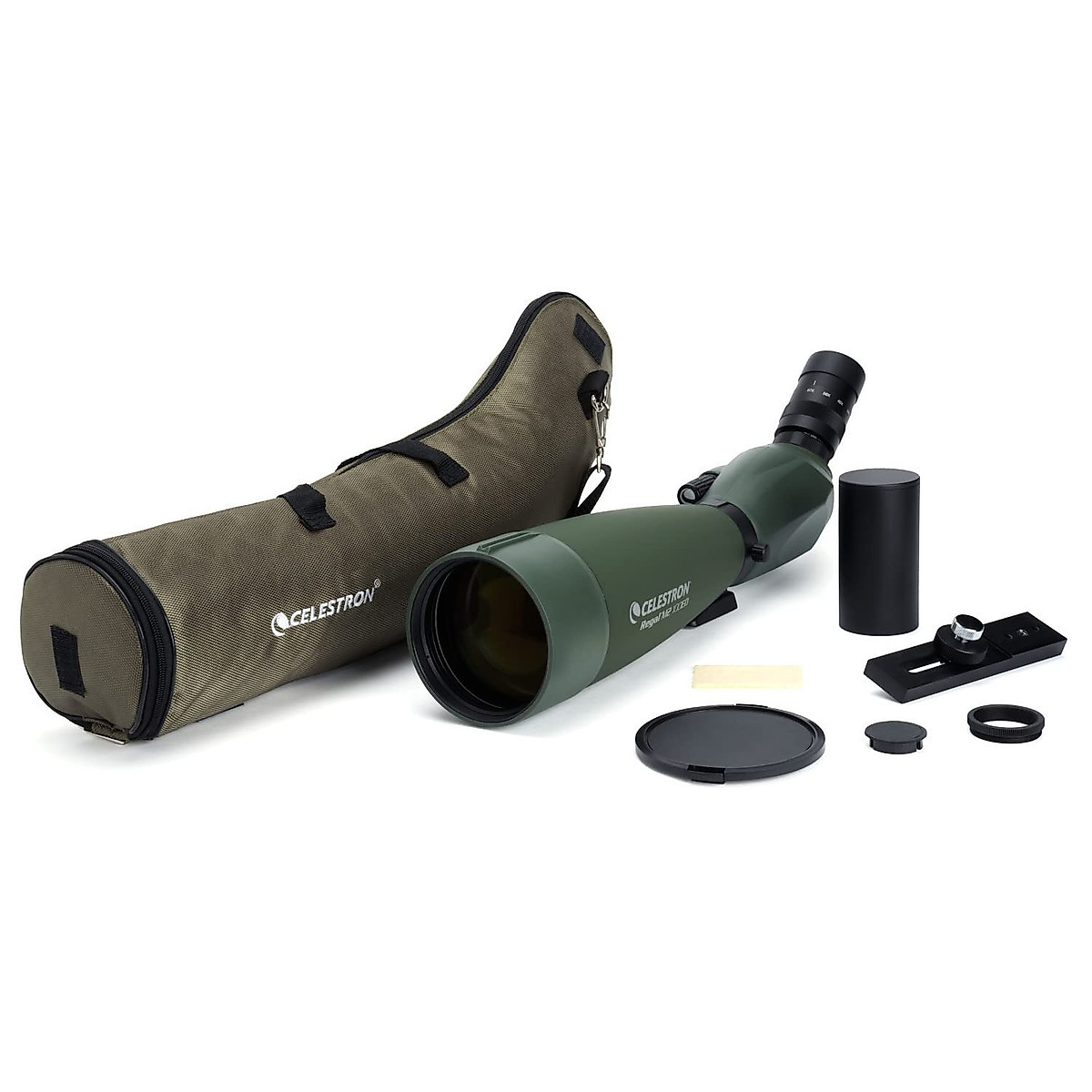 Celestron Regal M2 100ED Spotting Scope – ED Glass for Hunting, Birding and Outdoor Actvities – Phase and Dielectric Coated BaK-4 Prism – Fully Multi-Coated Optics – Dual Focus – 22-67x Zoom Eyepiece