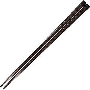 Wakasa Mame Tsuishu Black Japanese Wood Chopsticks, 1 Pair, 9 Inches Long, Made in Japan