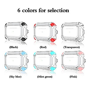 AnNengJing Custom Photo Name AirPods Pro Case with Keychain,Personalized Soft Clear TPU AirPods Pro Case Cover (Pink)