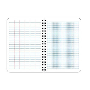 Elan Publishing Company - E64-8x4W Org E64-8x4W Wire-O Field Surveying Book 4 ⅞ x 7 ¼ Bright Orange Stiff Cover